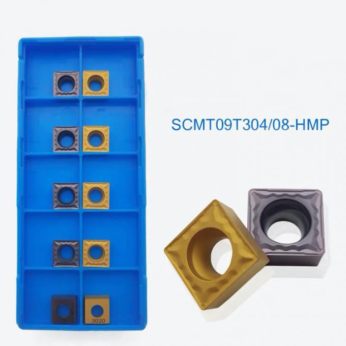 Cnc Turning Tungsten Carbide Lathe Tool Inserts Yellow SCMT120408