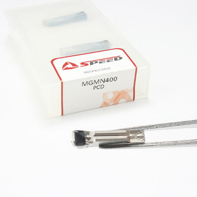 HRA90-92 Hardness PCD Insert MGMN400 With Package Carton / Plastic Box