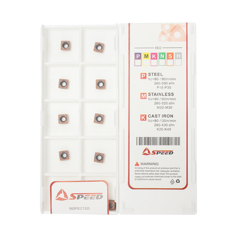 Speed Tungsten Carbide SPMG 060204 U Drill Inserts CVD And PVD Coating