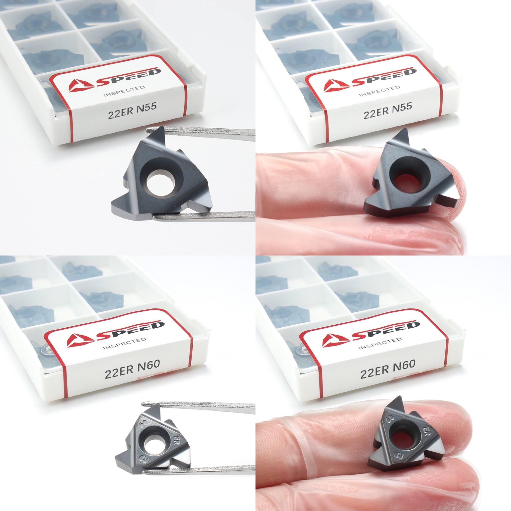 Threading Carbide Inserts 22ER 22IR N60 N55 3.5ISO 4.0ISO 5.0ISO ...