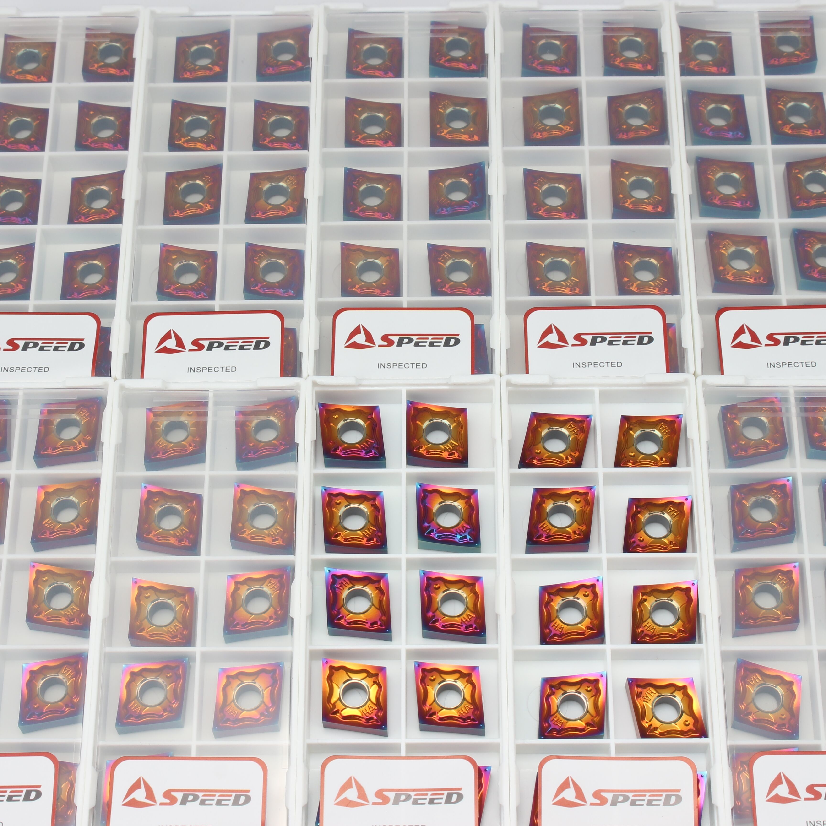 SPEED Carbide Turning Insert With PCD PVD Coating / Nano Blue Coating